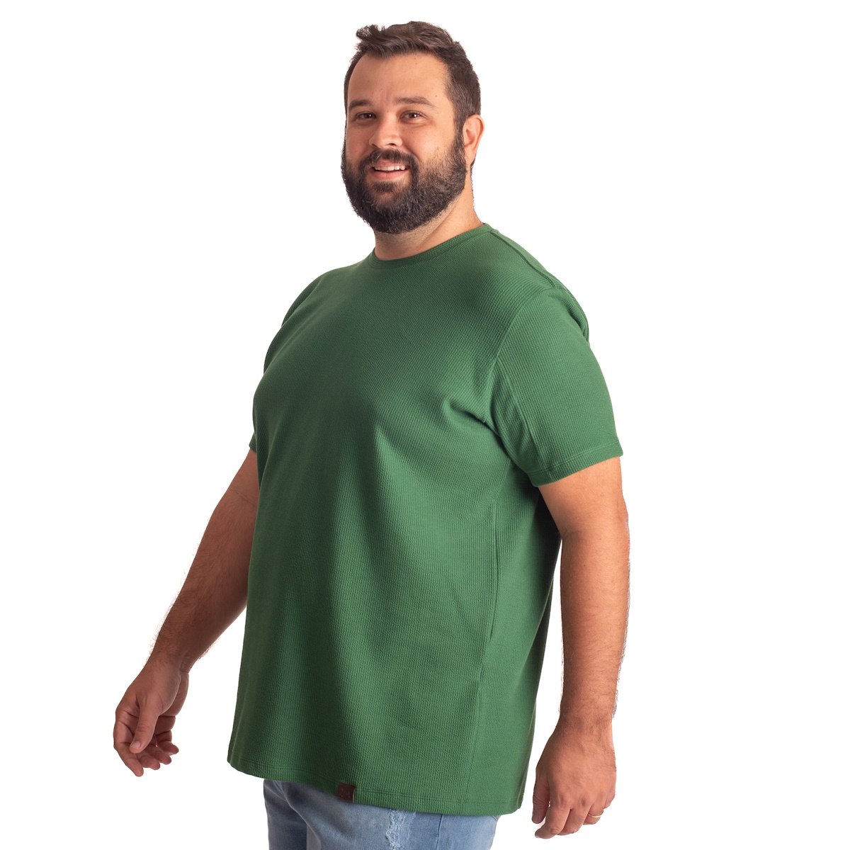 Camiseta Plus Size Masculina Big Cotton Fantasy Verde